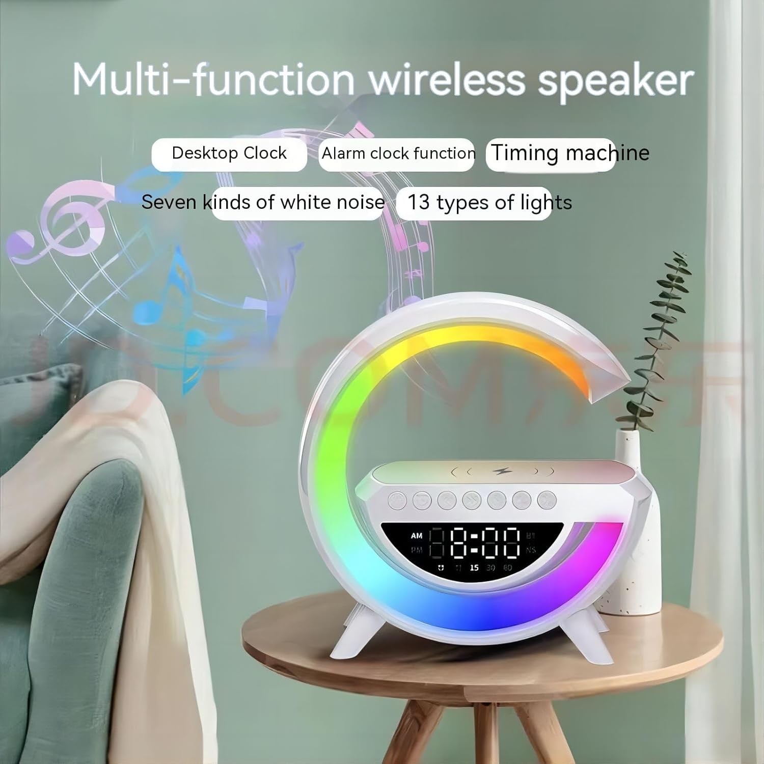 G-shaped Led Wireless Charging Speaker – peonlyshop