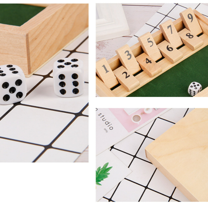 Shut The Box Game - Fun Table Math Game for Adults & Kids – peonlyshop