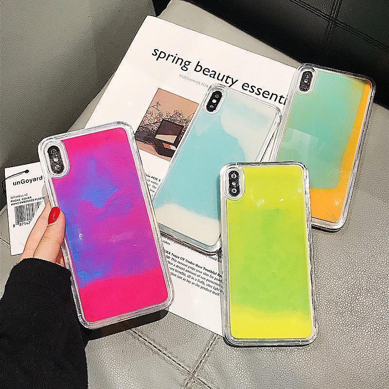 Dynamic Quicksand Flowing Neon Sand Liquid Phone Case – peonlyshop