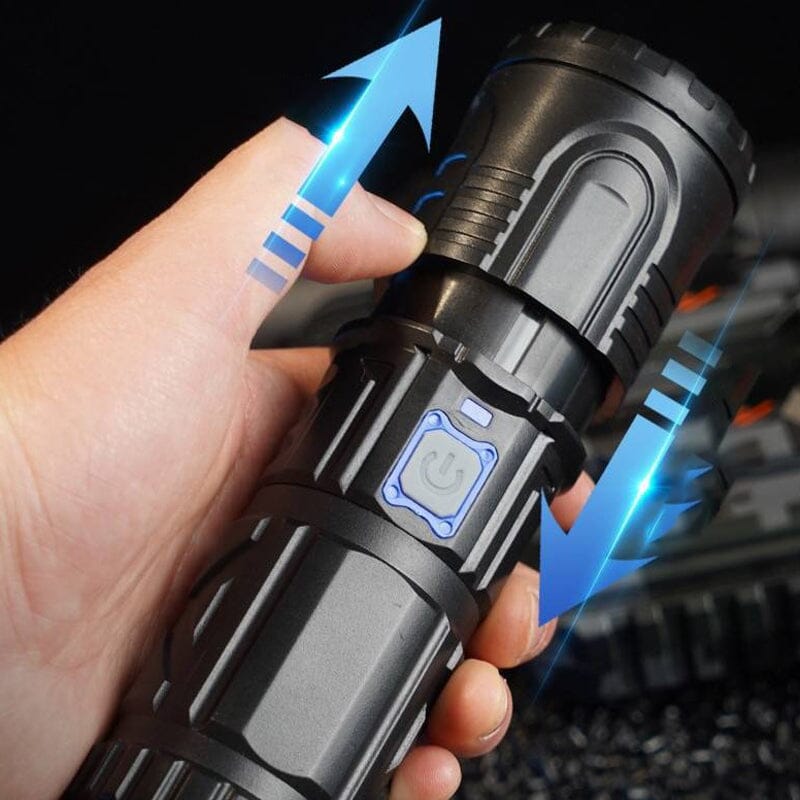 White Laser Telescope Zoom Flashlight – peonlyshop